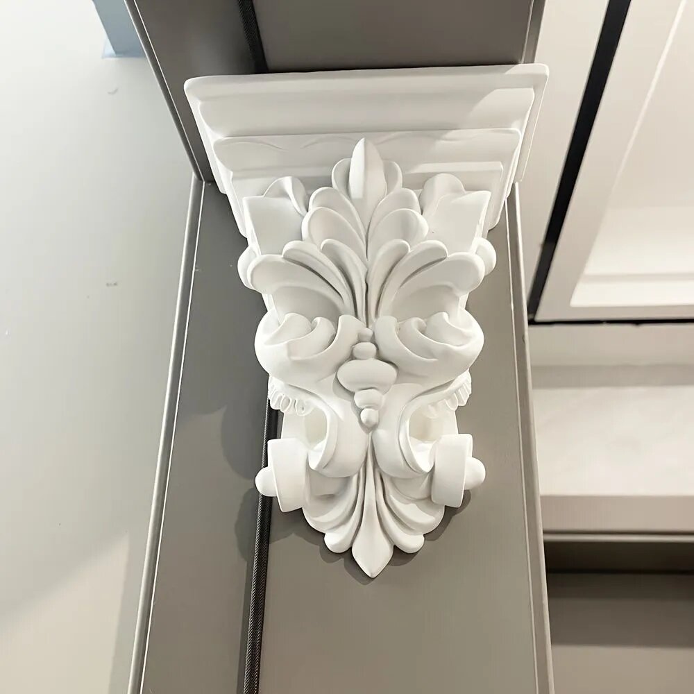 Пилястра с капителью в французском стиле для декора стен, декоративный элемент для колонн и балок, PU архитектурный для внешней отделки, Кронштейн / Лепнина из гипса