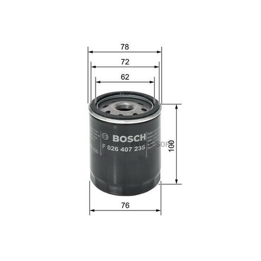Фильтр масляный от официального дистрибьютора, BOSCH, артикул F026407235