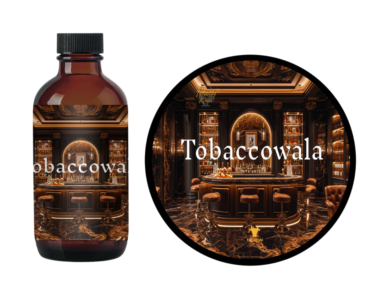 Набор для бритья Wholly Kaw Tobaccowala: мыло для бритья и лосьон после бритья
