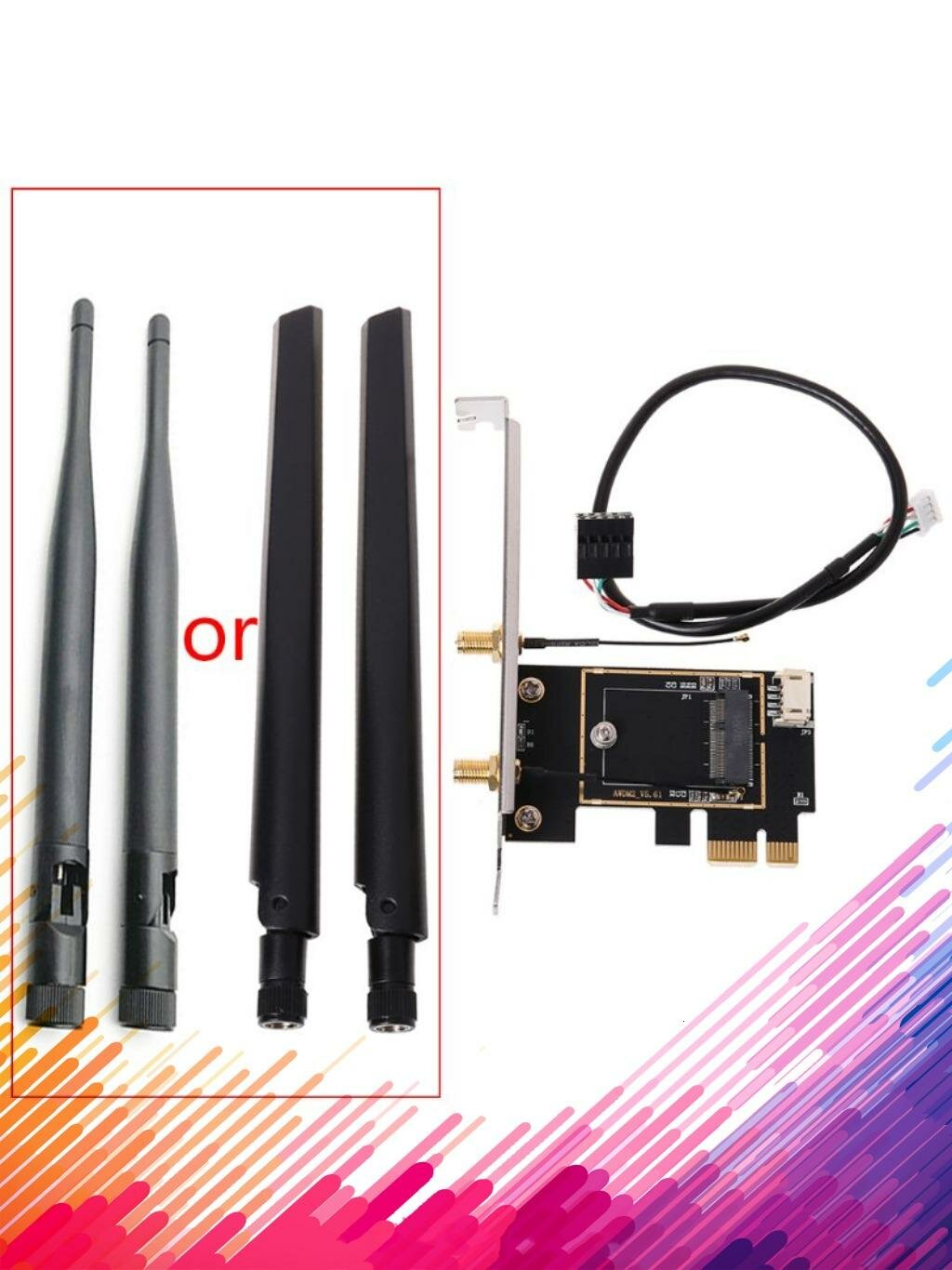 Адаптер M.2 NGFF в PCIe, Белый