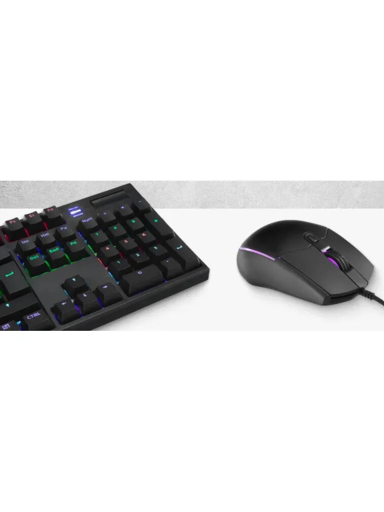 Клавиатура и мышь Lyambda LGK100G-BK механическая клавиатура (LKB100G red switch linear, RGB)+мышь (LM100G 800-3200DPI)
