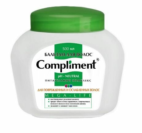 Compliment Бальзам для поврежденных и ослабленных волос Mega-Life, 500 мл