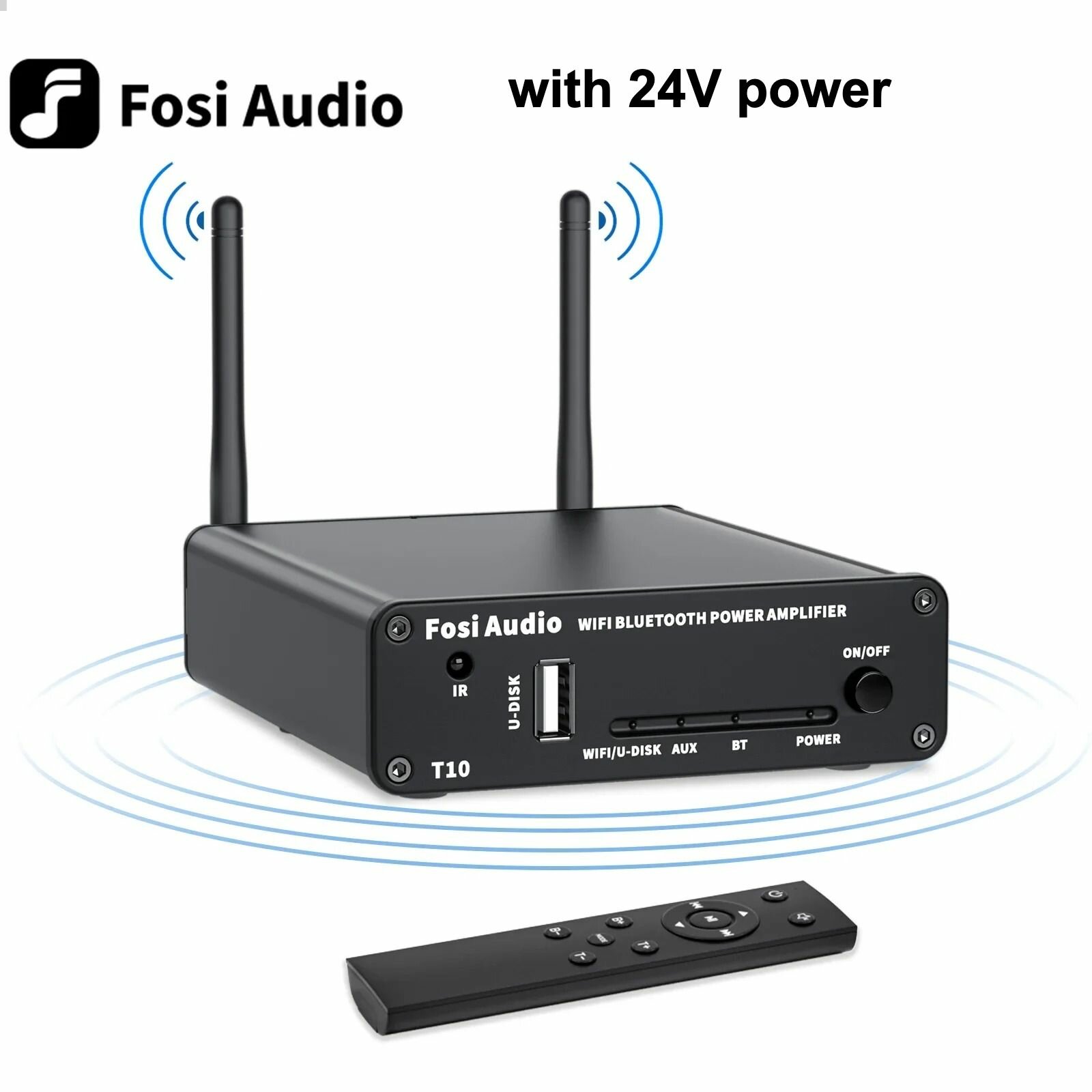 Fosi Audio T10 Усилитель стереозвука TPA3116 мощностью 100 Вт с поддержкой Wi-Fi