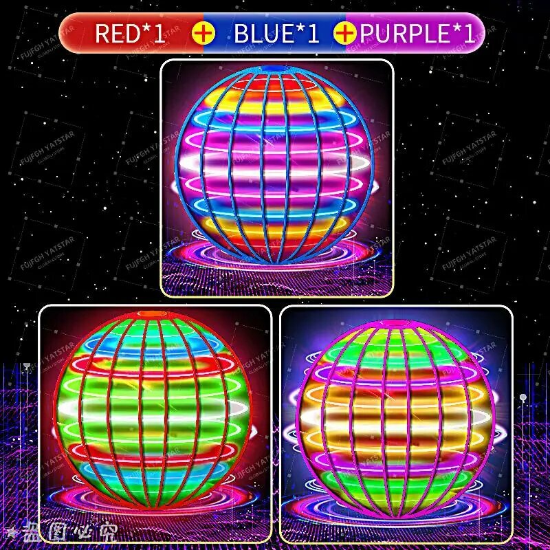 Светодиодный летающий шар-бумеранг, игрушка-дрон Flying Nova Spinner – игрушка для снятия стресса для детей и всей семьи.