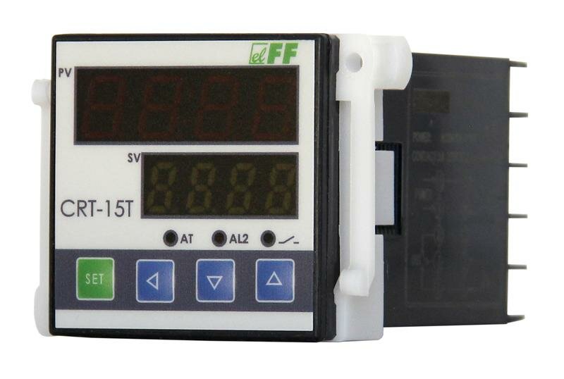 Регулятор температуры CRT-08 диап. температур от 0 до +400град. C ПИД регулятор ЖКИ индикация выносной датчик монтаж в отверстие 45х45 F&F EA07.001.021