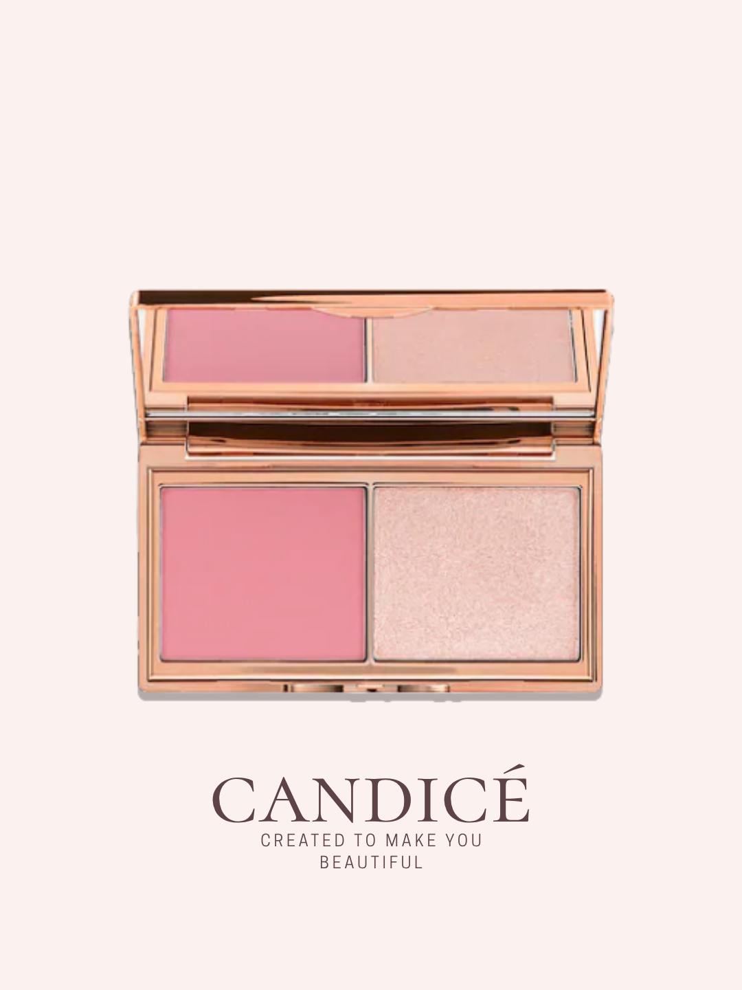 Мини -палетка румяна + хайлайтер CHARLOTTE TILBURY HOLLYWOOD BLUSH AND GLOW GLIDE PALETTE FAIR-MEDIUM,7,5гр