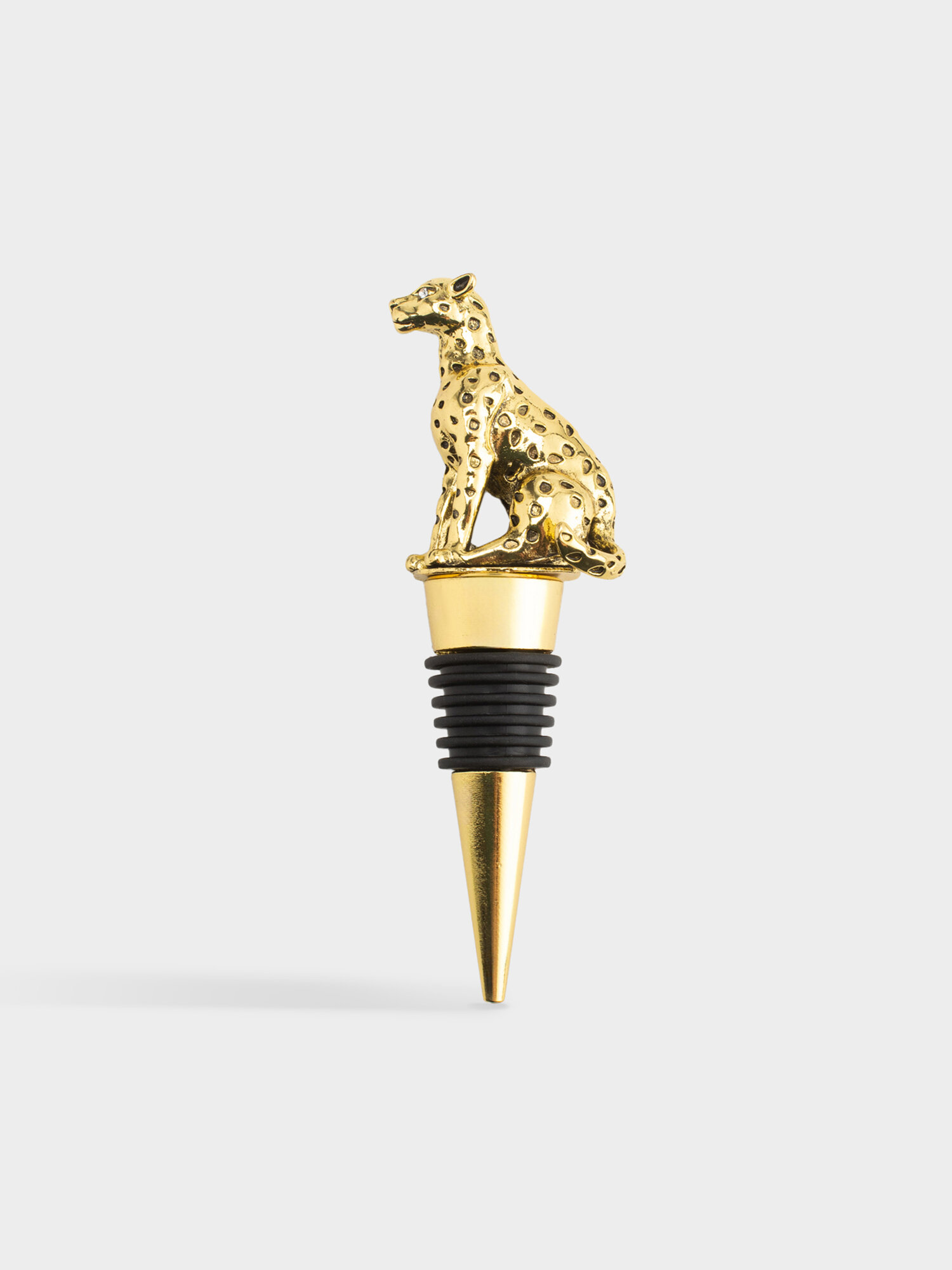 Пробка для винной бутылки, 11 см, металл, золотистая, Леопард, Leopard, Kuchenland