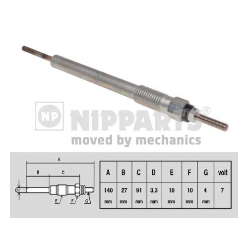 Свеча накаливания, HYUNDAI / KIA 36710-2F001 (1 шт.)