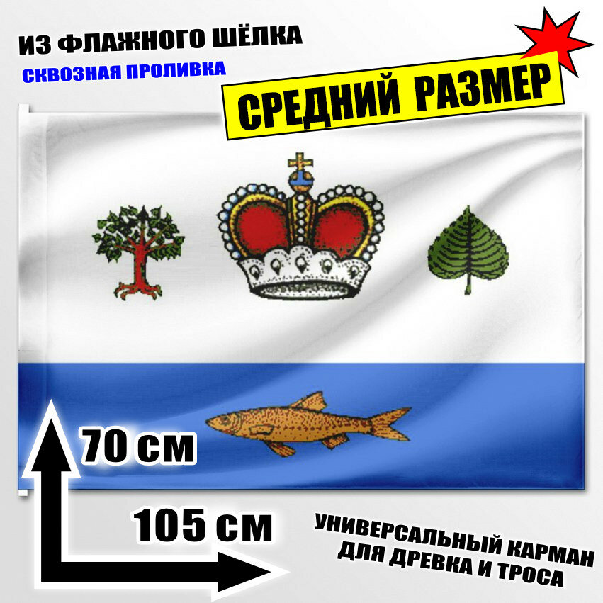 Флаг средний Вашкинского района 105x70 см