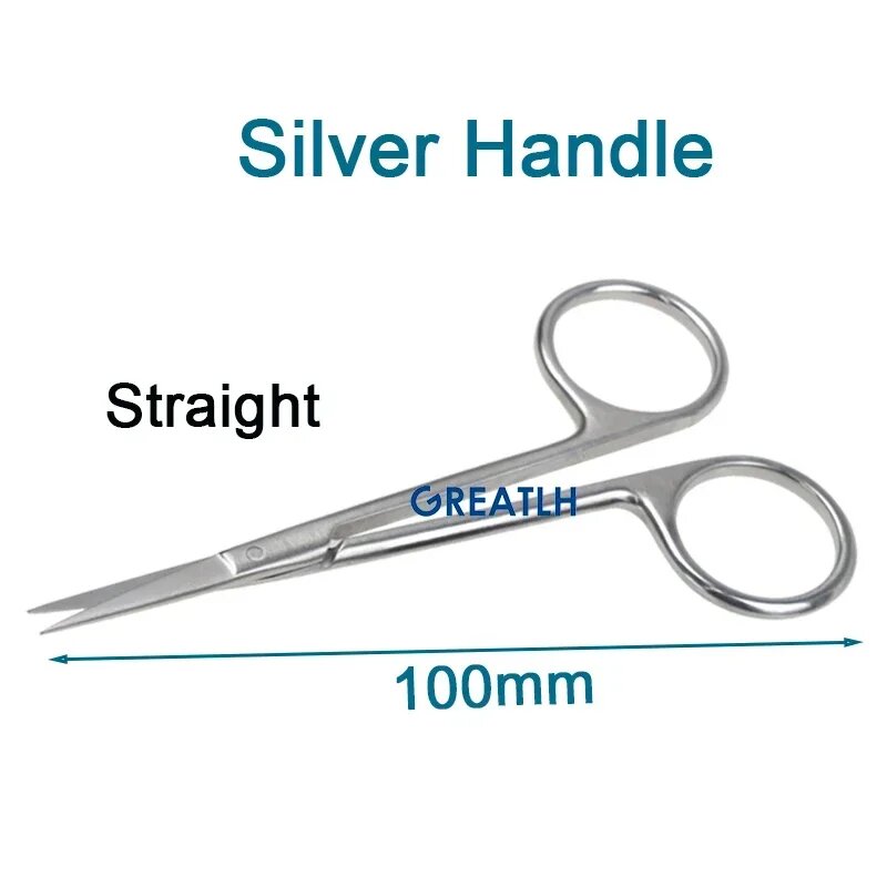 Офтальмологические ножницы GREATLH, straight silver
