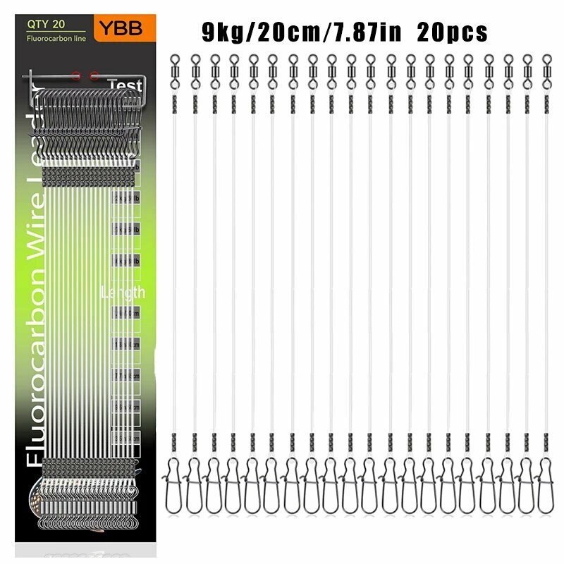 Леска Fluorocarbon Wire 20pcs 9kg 20cm
