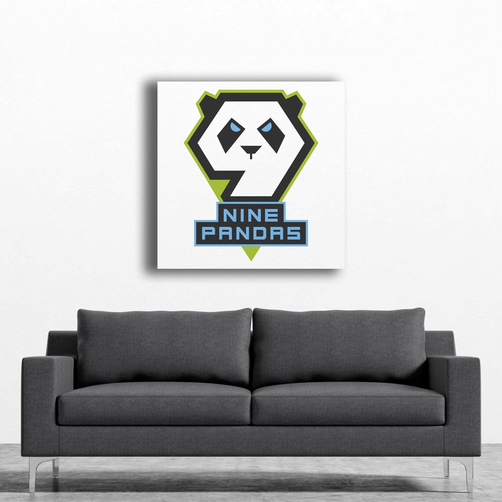 Интерьерная картина на холсте / Киберспорт / Nine Pandas 60*60