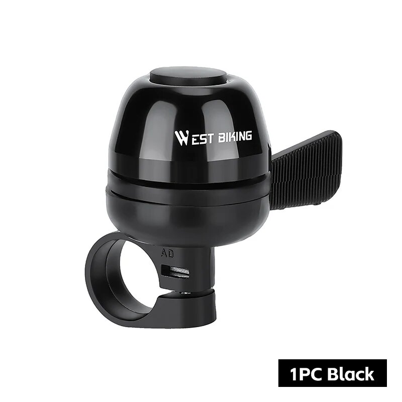 Колокольчик для велосипеда WEST BIKING, черный, 1pc