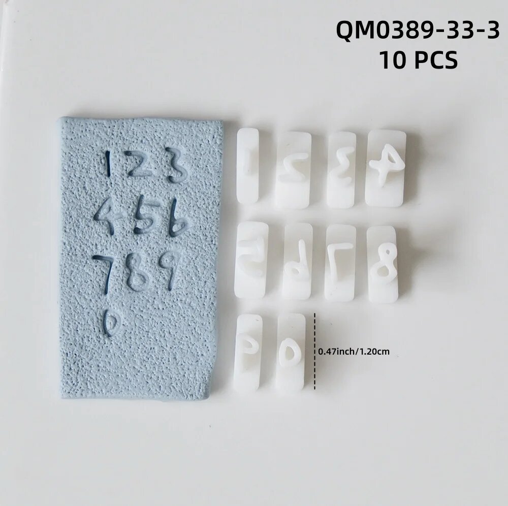 Набор штампов для глины PLA белый QM0389-33-3