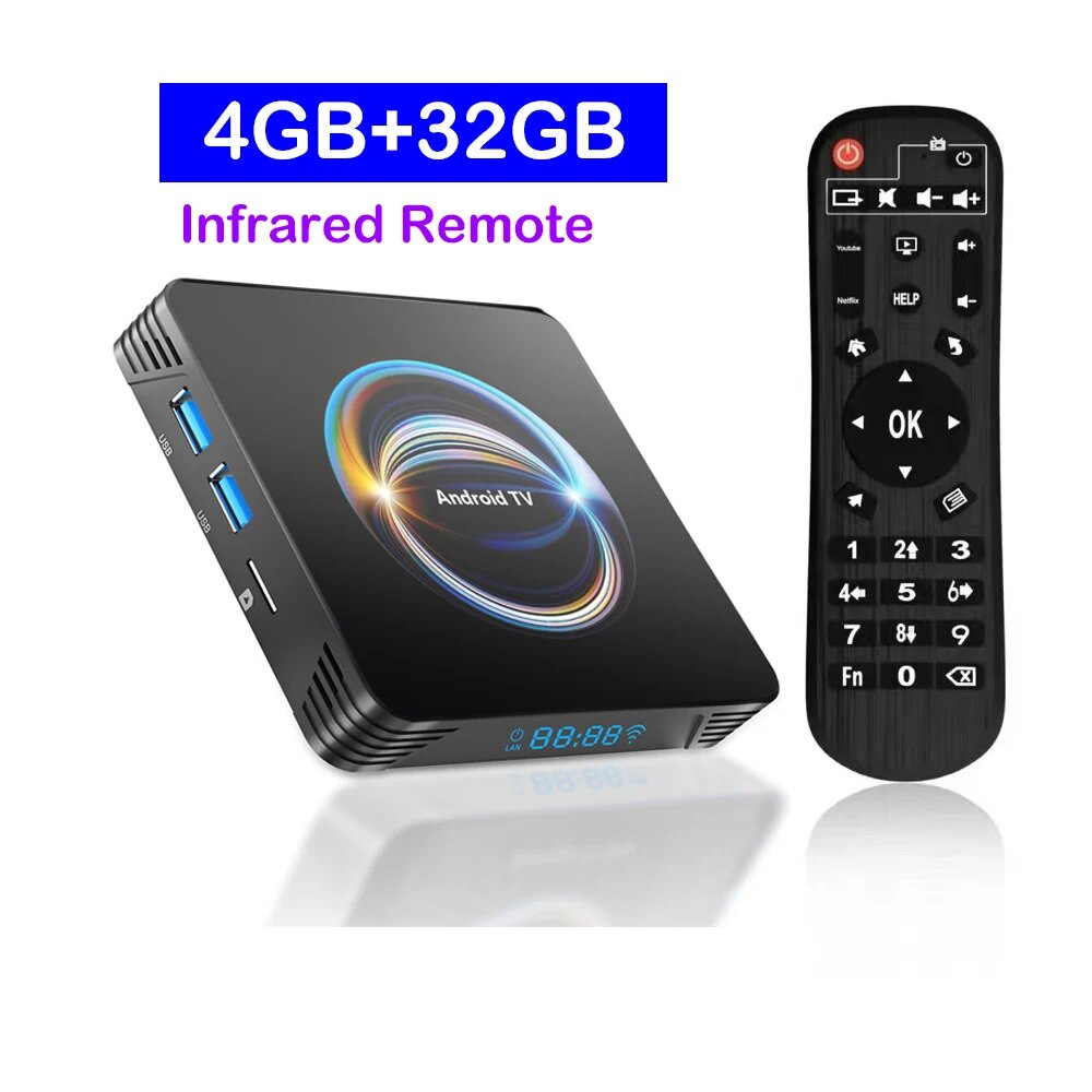 Телеприставка Android 16 8K RK3528 32/64/128/256 ГБ