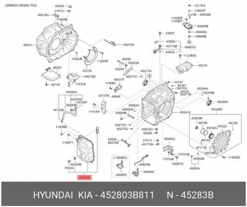 Поддон Hyundai / Kia (Mobis) 452803B811