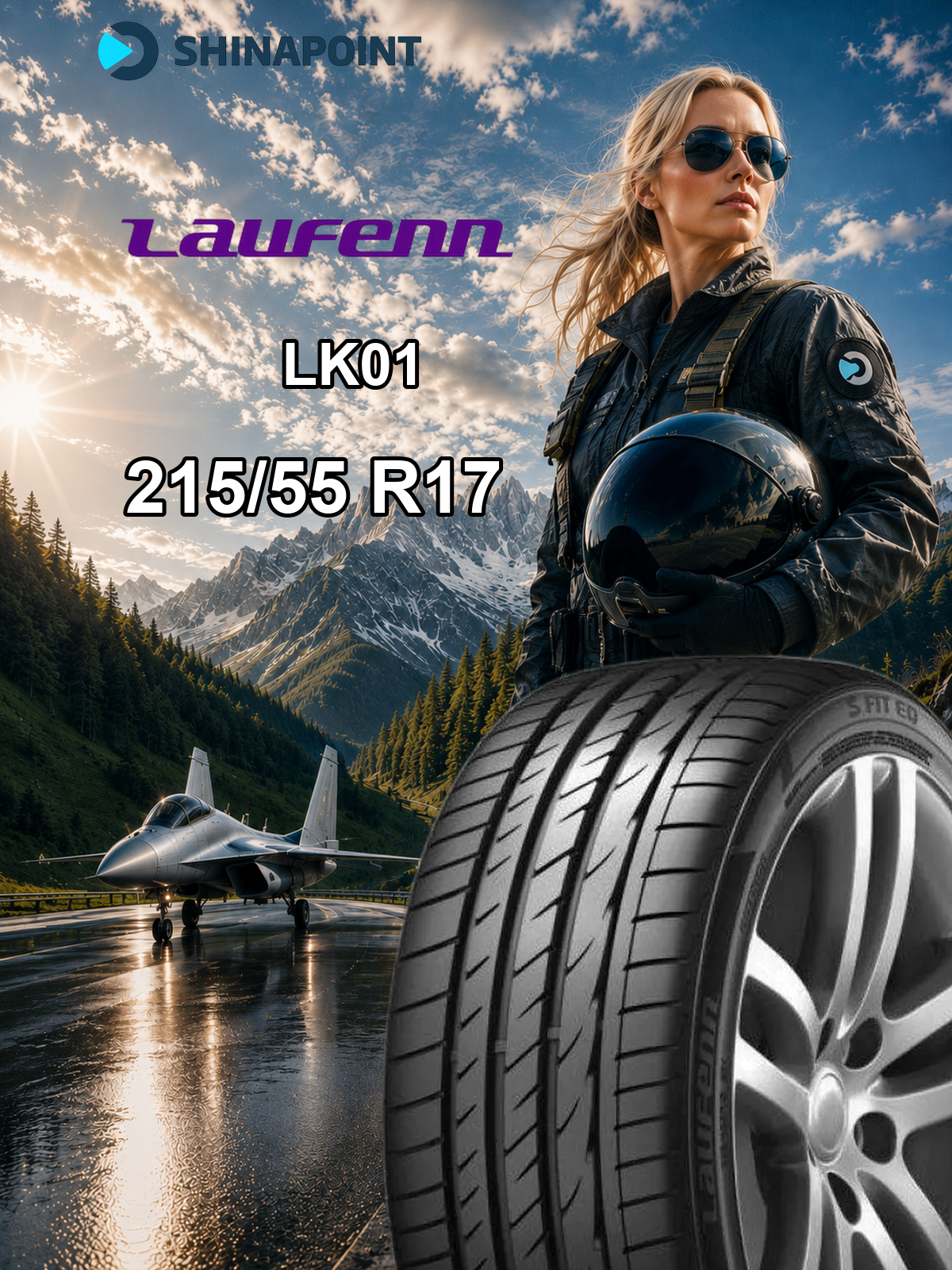 Шины летние R17 215 55 98 W автомобильная летняя резина лето шина Laufenn модель LK01