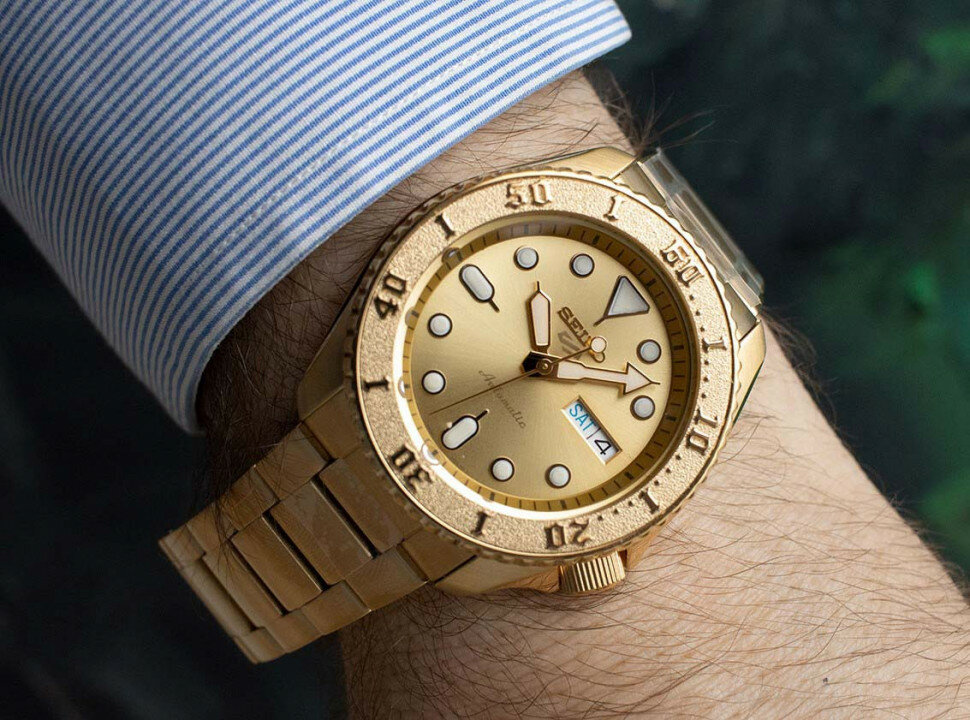 Наручные часы SEIKO 5 Sports, золотой — фото 1