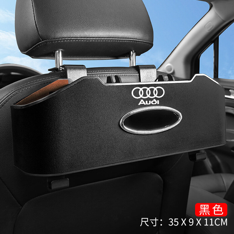 Сумка для сиденья автомобиля Audi с фуркожевым покрытием и 4-в-1 вместимостью для салфеток, стакана, телефона