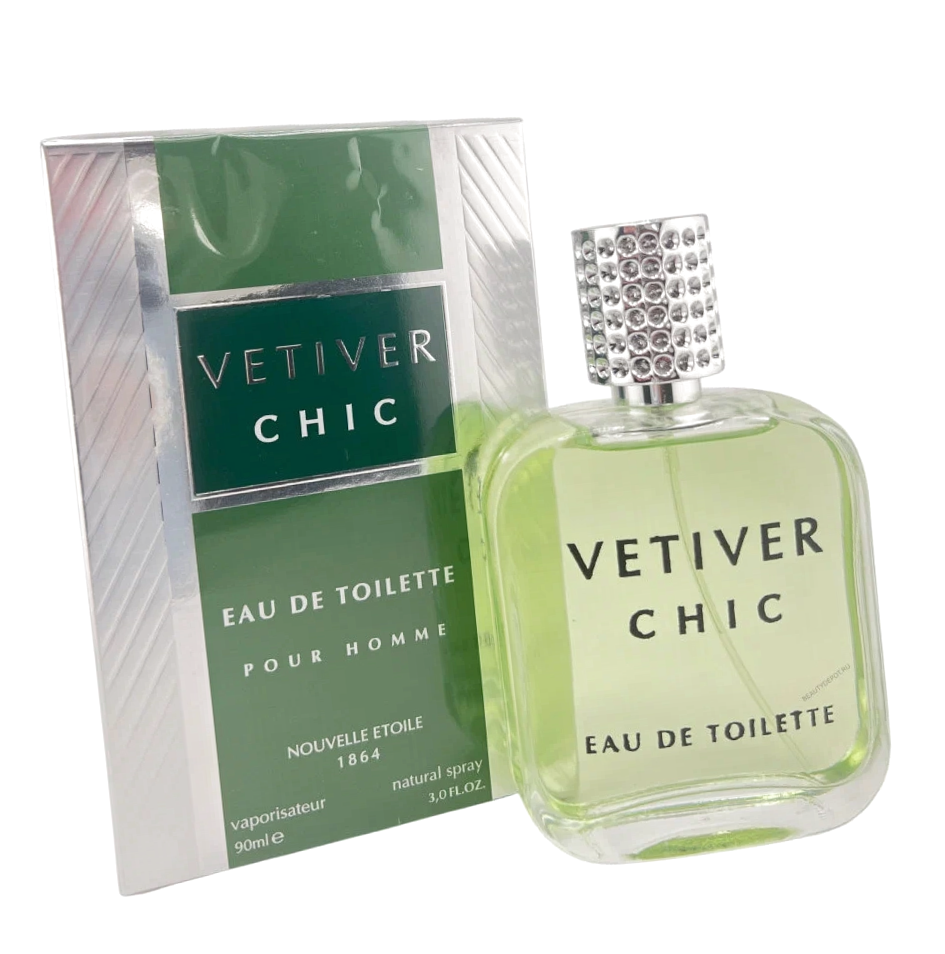 Мужская туалетная вода Новая Заря Ветивер Шик 90 мл - Nouvelle Etoile Vetiver Chic ароматный Ветивер