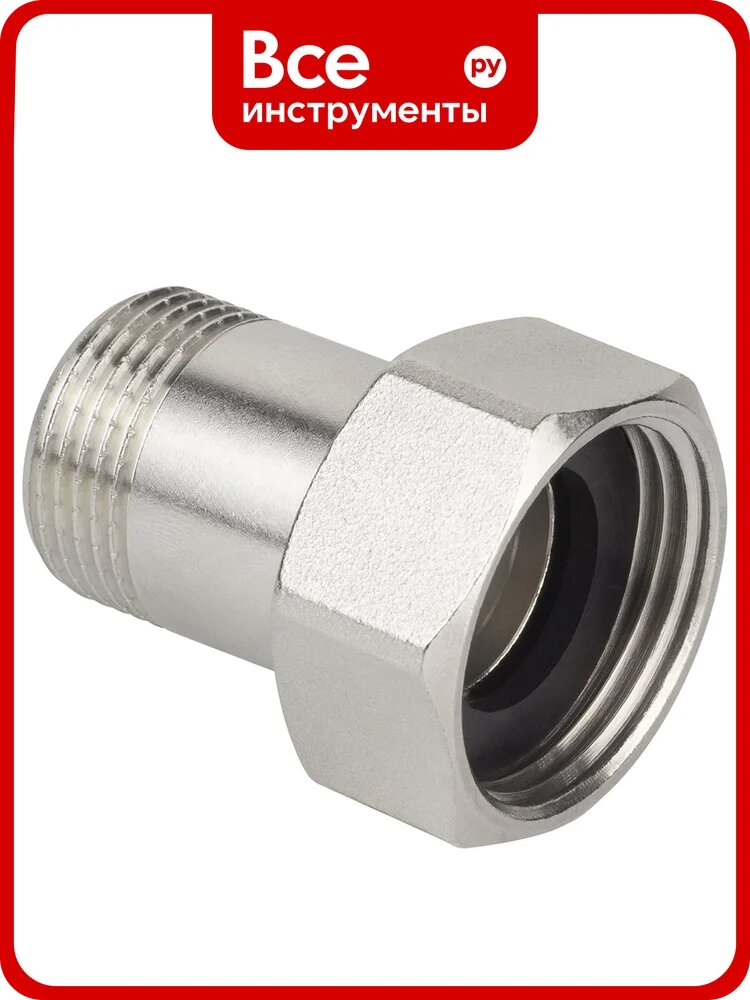 Штуцер с накидной гайкой TEBO 3/4"х1" латунь T-ЛР. Ш.9.34-1. CN
