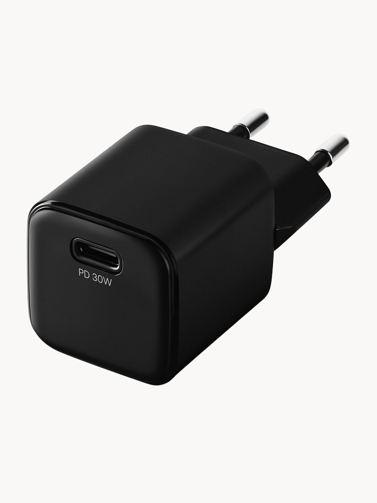 Блок зарядки TYPE-C uBear Impulse USB-C, 30 Вт, GaN + Super Fast Charging с поддержкой протоколов быстрой зарядки, черный