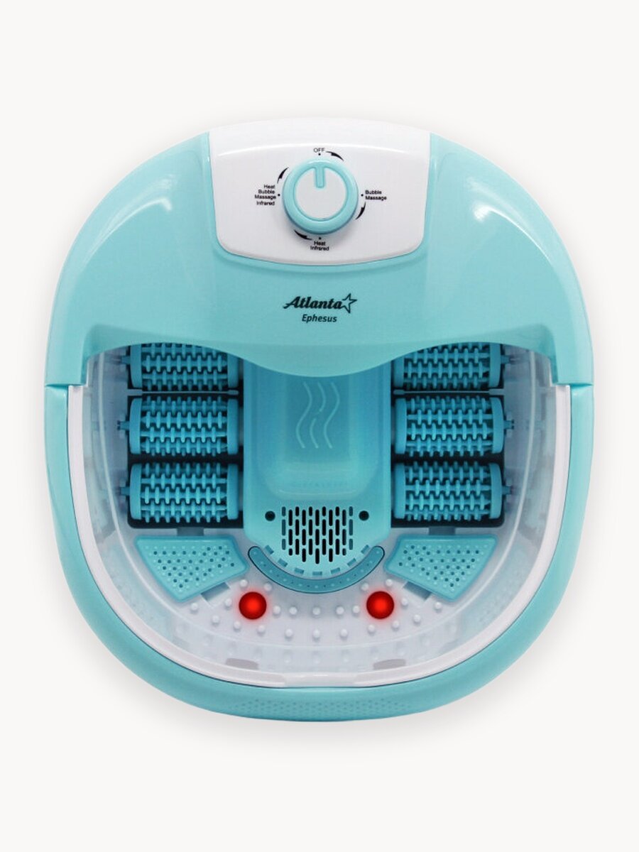 Гидромассажная ванночка для ног Atlanta ATH-6414 зеленая с автоматическими роликами
