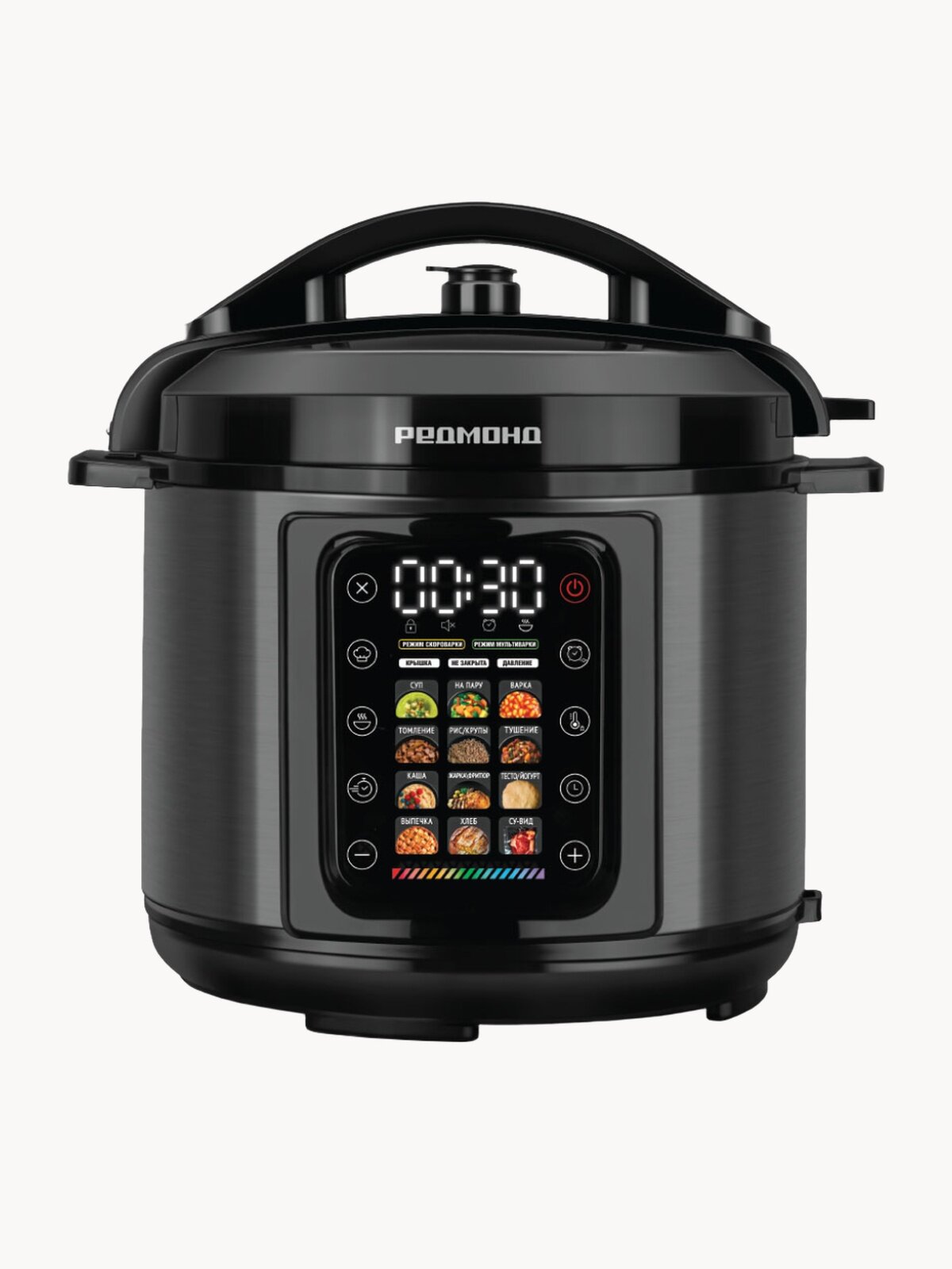 Мультиварка-скороварка REDMOND Fast Chef MP111, 1000 Вт, 6 л, 14 программ, черный