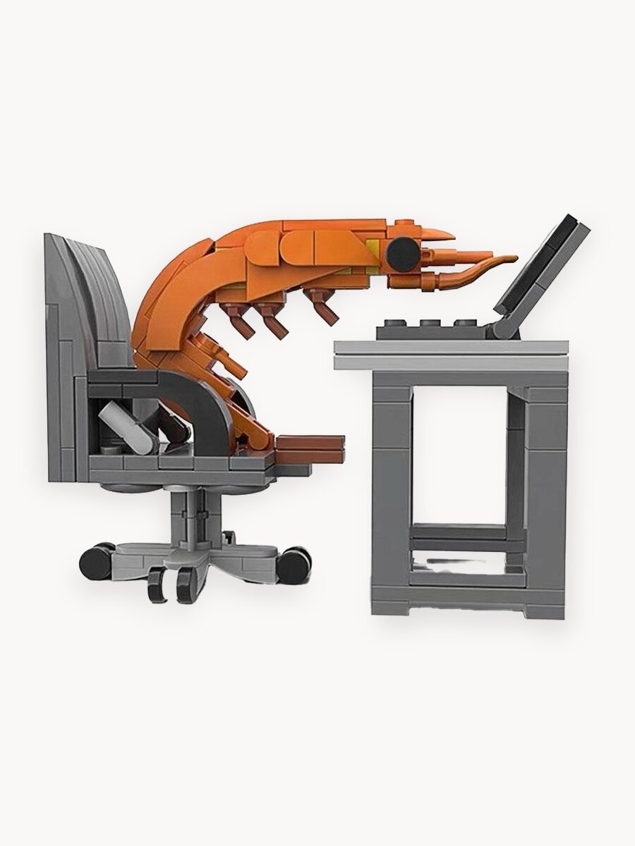 Конструктор Креветка с фразой "Серьезно?", развивающий сборный пазл