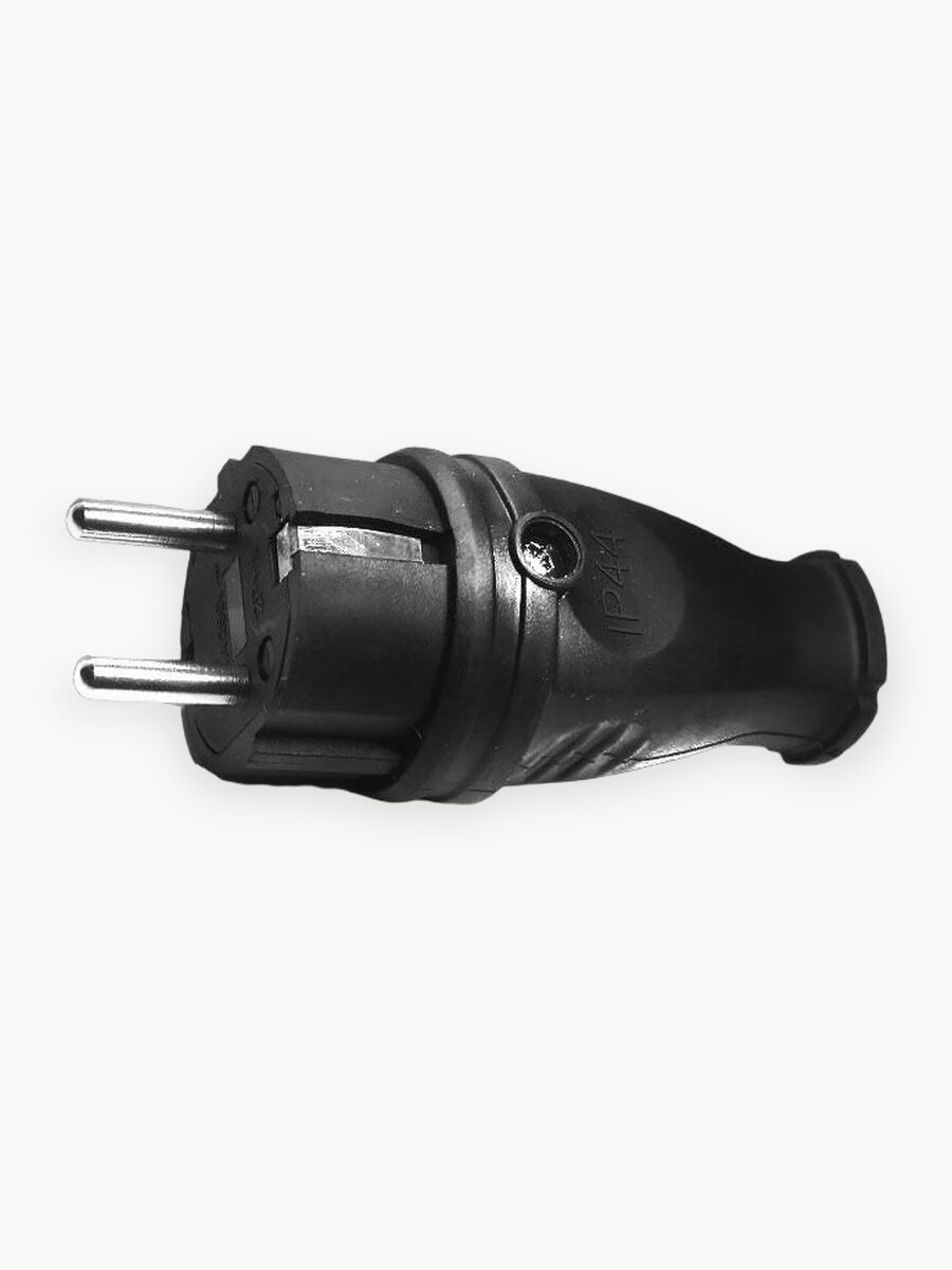 Вилка электрическая, каучуковая, прямая, вилка силовая, 1 шт, 16А 250V IP44