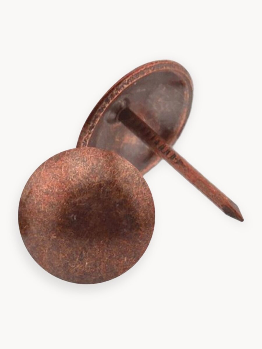 Гвозди тундра, декоративные, обивочные, 8х15 мм, медь, 500 шт