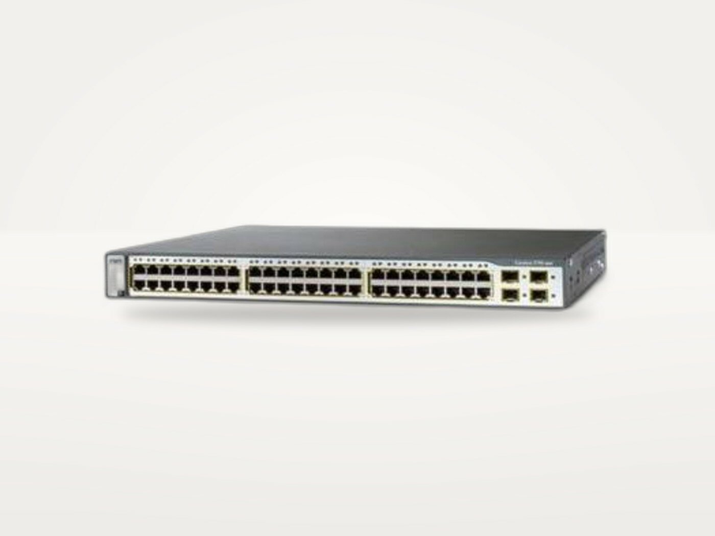 Коммутатор CISCO WS-C3750G-48PS-E USED 48*10/100/1000 PoE 370W, 4SFP, 1RU stackable, IP Services (IPS), IPv6