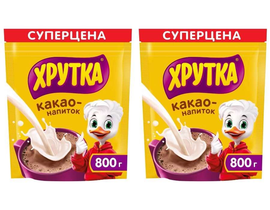 Хрутка Какао быстрорастворимый, 800 г, 2 шт