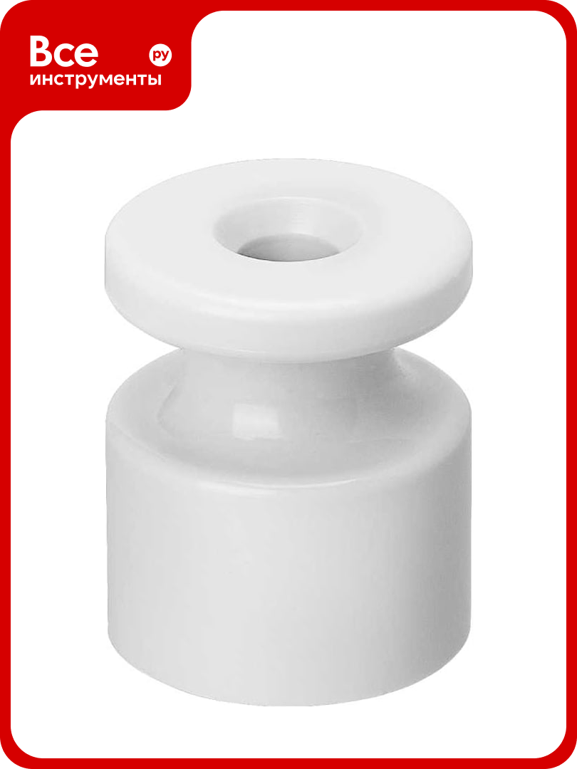 Изолятор TDM пластиковый, белый, 100 штук SQ2804-0101, для вашей проводкиИзолятор пластиковый белый