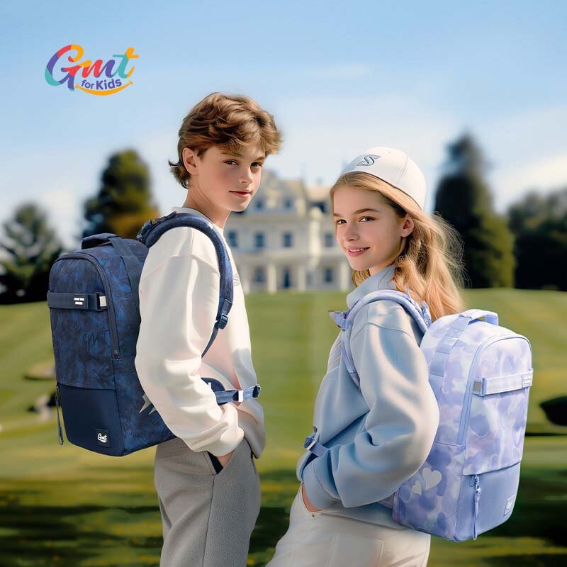 Gmt for Kids Backpack for Middle And High School Students, Large Capacity Spine-Protecting And Load-Reducing Backpack for Grades 4-9, Trend Max Blue with Waist Belt