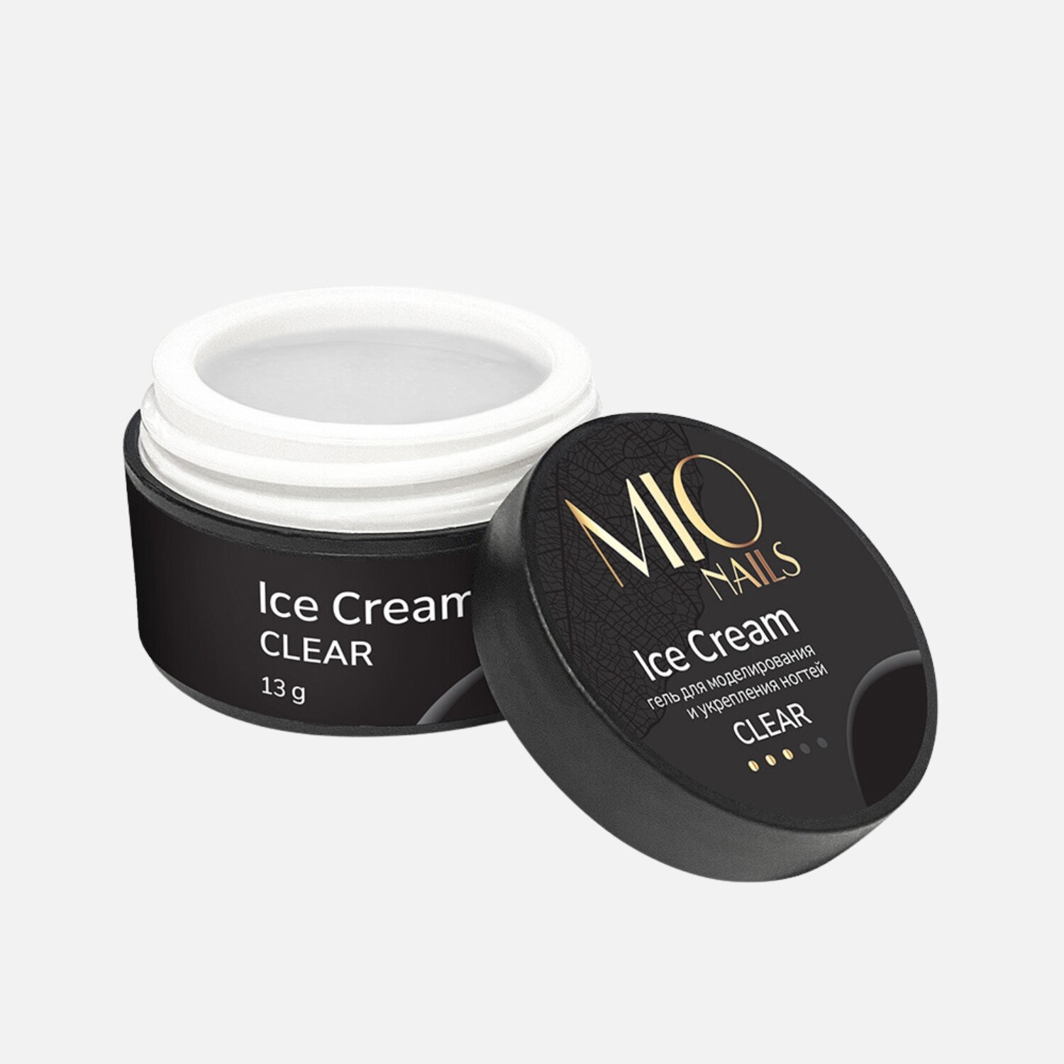 Моделирующий гель MIO Nails Ice Cream Gel Clear 13 г прозрачный холодный бескислотный гель