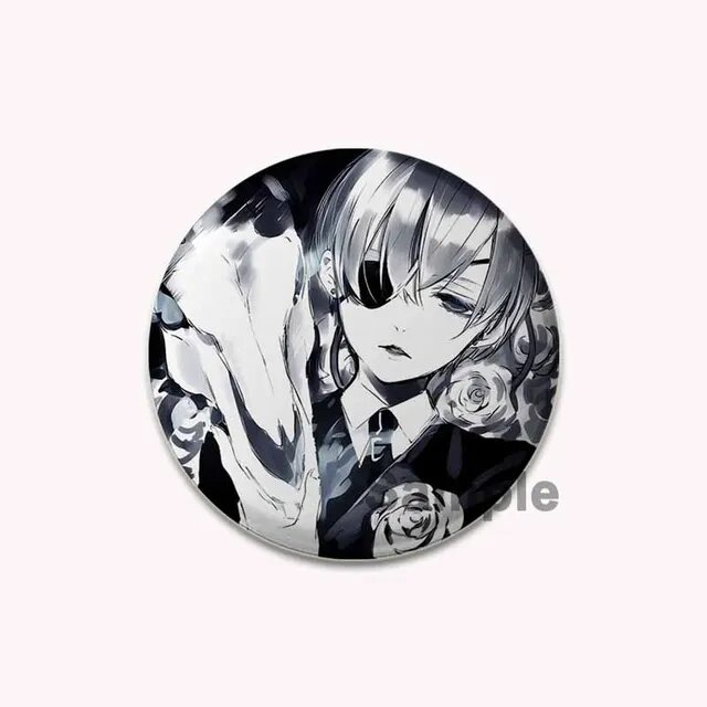 32/44/58 мм аниме значки черного Батлера броши для шляпы заколки на лацкан мягкая пуговица булавка украшение подарки