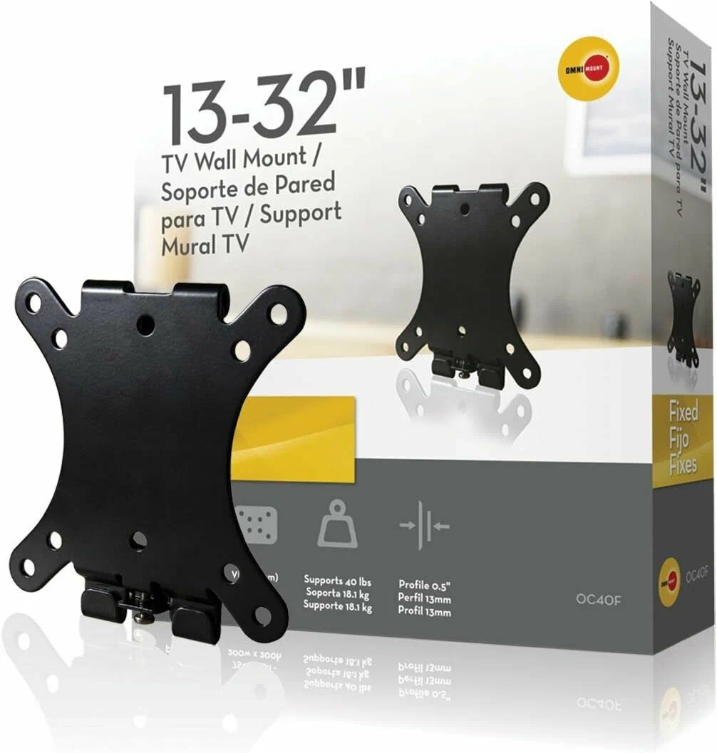 Кронштейн настенный для телевизора Omnimount OC40F, чёрный