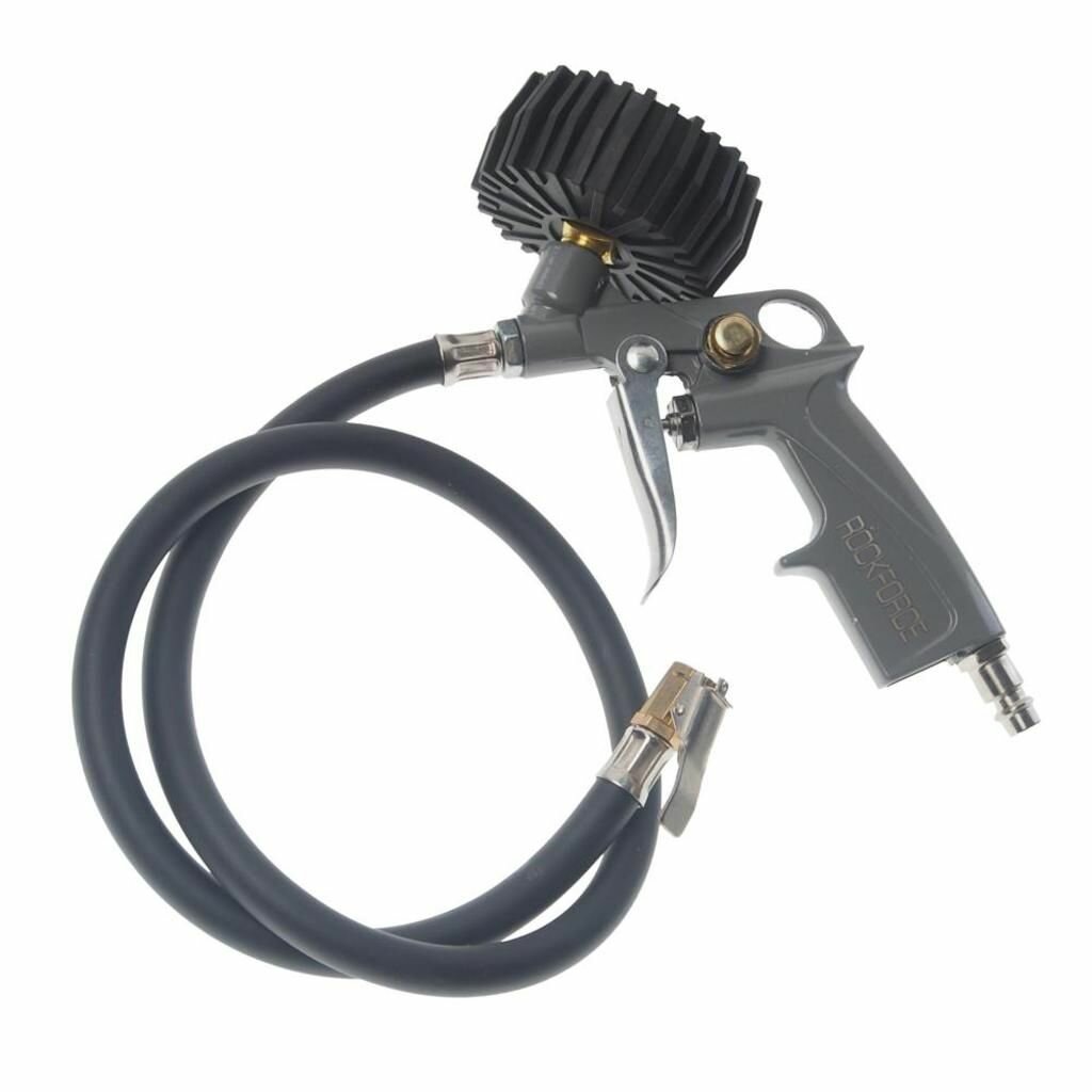 Пистолет для подкачки шин с манометром 15Bar, арт RFSTG32 ROCKFORCE