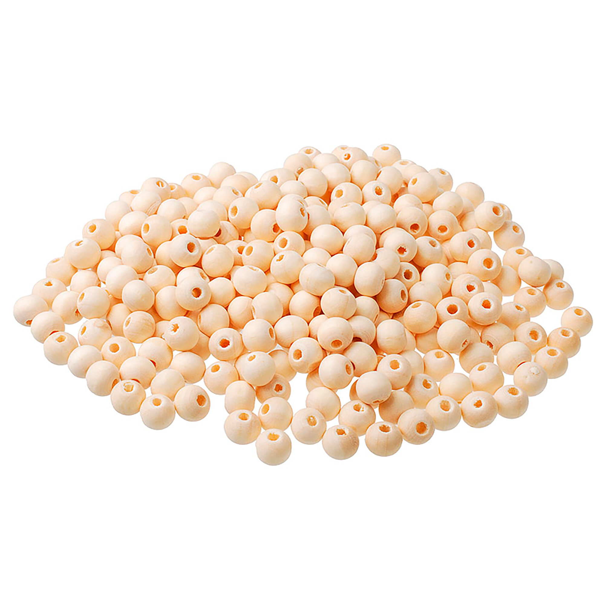 915-DB Набор деревянных светло-коричневых бусин от ТМ "Белоснежка" 8 мм, 300 шт. / для рукоделия и скрапбукинга