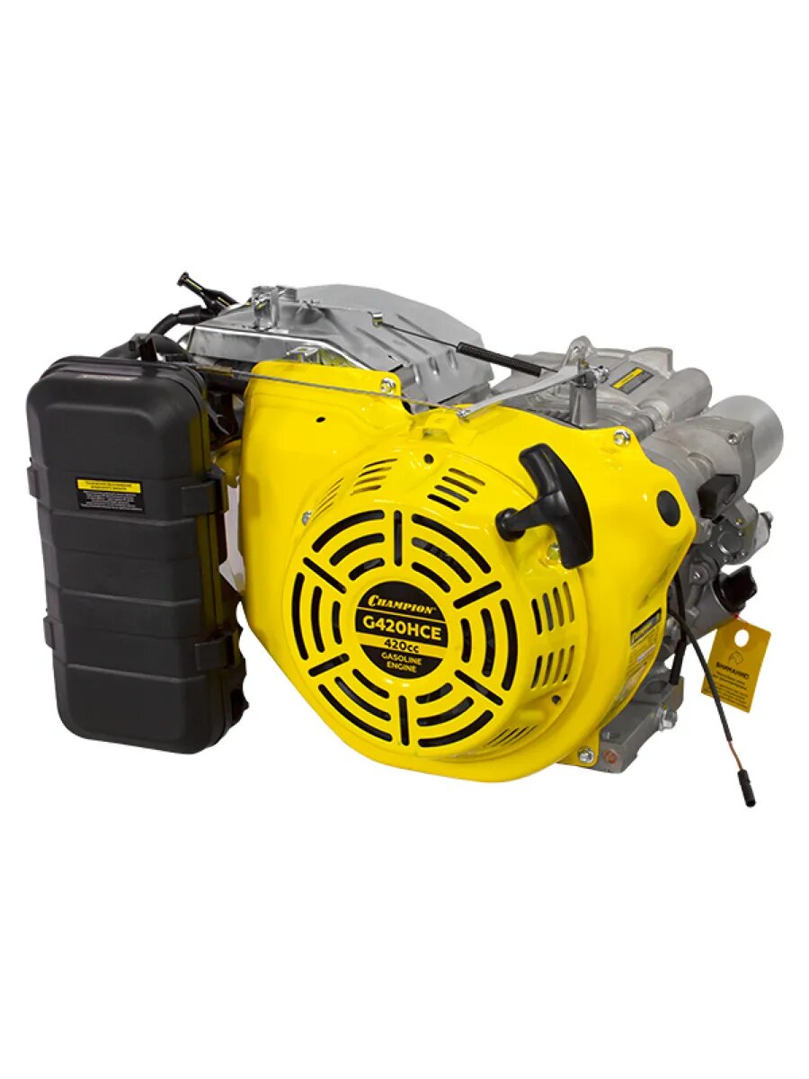 Двигатель бензиновый Champion G420HCE, 15 л. с. / 11 кВт, 420 см³, 26,5 Нм при 2500 об/мин