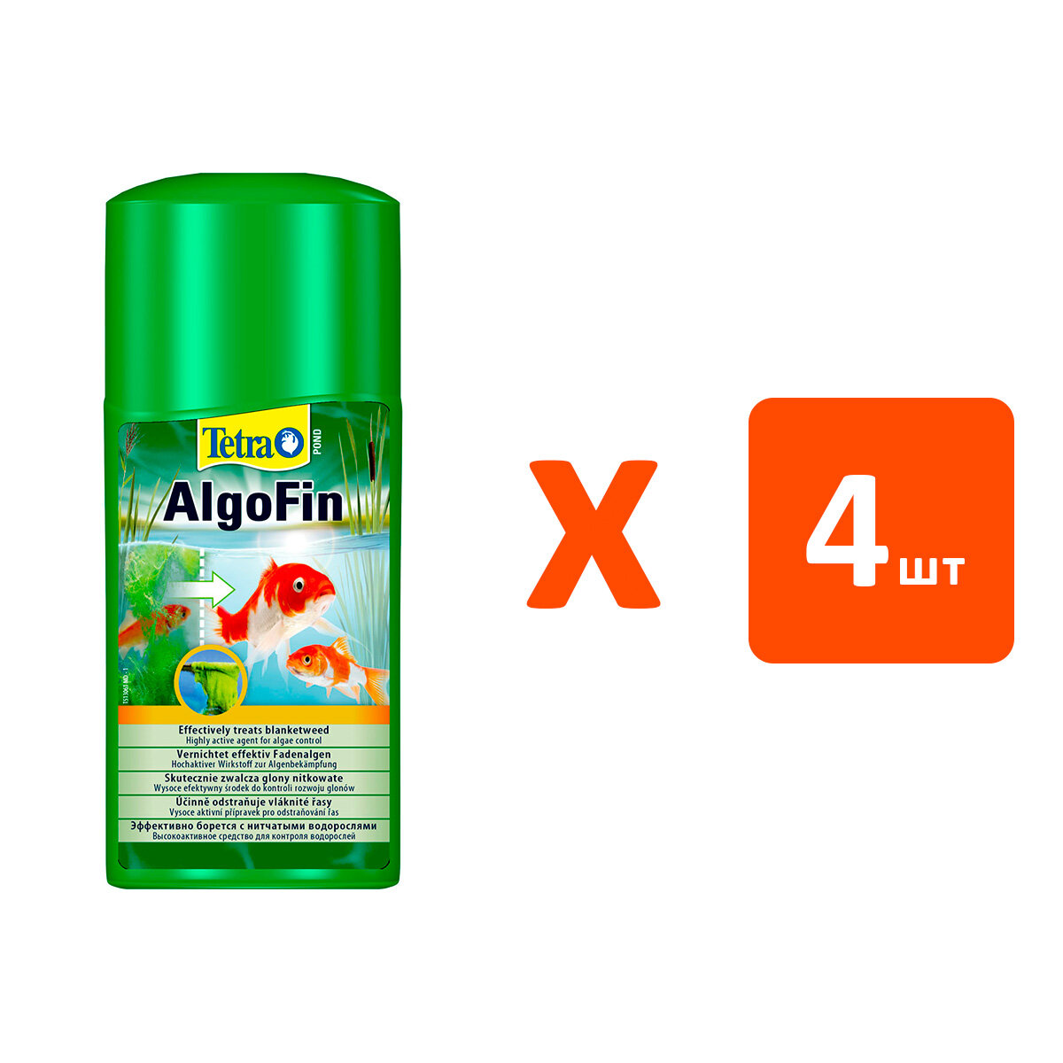 TETRA POND ALGOFIN средство для борьбы с водорослями в водоемах (1 л х 4 шт)