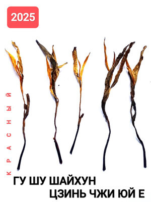 Красный чай Гу Шу Шайхун Цзинь Чжи Юй Е, 2025 г, 100 гр, Юньнань. Настоящий китайский крупнолистовой чёрный чай