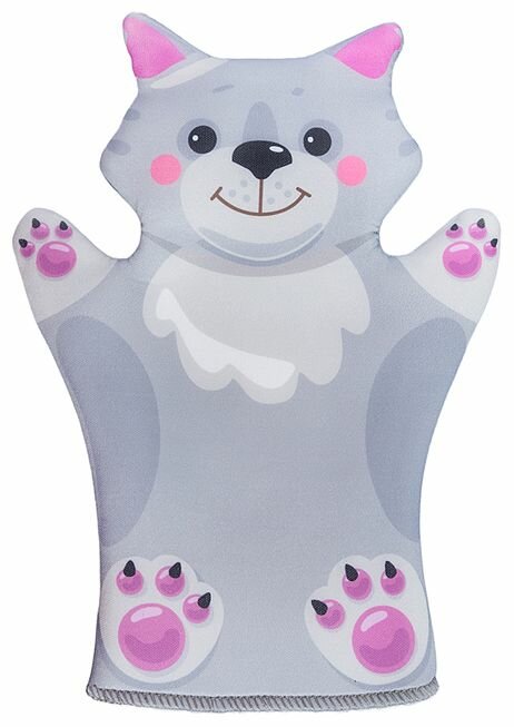 Кукла-рукавичка на руку "Волк" для кукольного театра, мягкая игрушка-перчатка, перчаточная кукла бибабо, 24 см