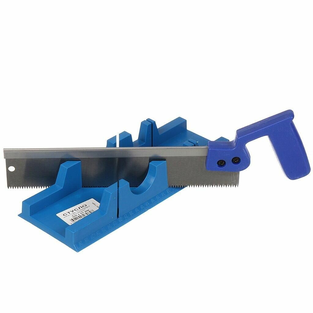 Стусло КНР пластик, 300х65х40 мм, с ножовкой