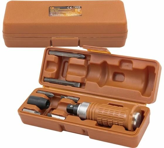 Отвертка ударная с набором бит и адаптером 8 предметов FORSTIME