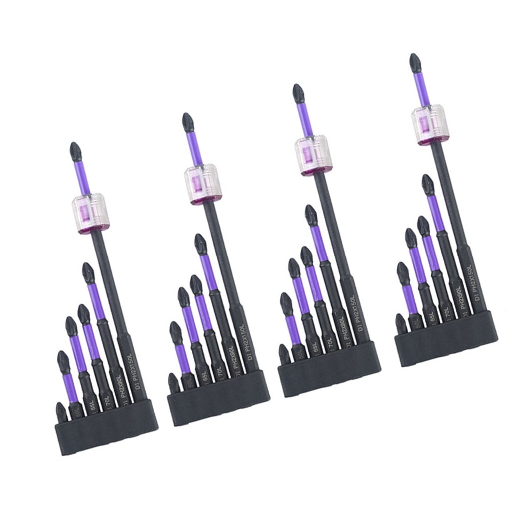 Набор ударных долот Магнитная Высокопрочная Износостойкая Отвертка для тяжелых Работ с Усиленными Фиксаторами винтов