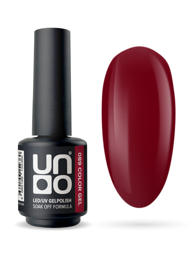 Гель-лак UNO "Real Red", 089 Темная вишня - Dark Cherry, 8 г