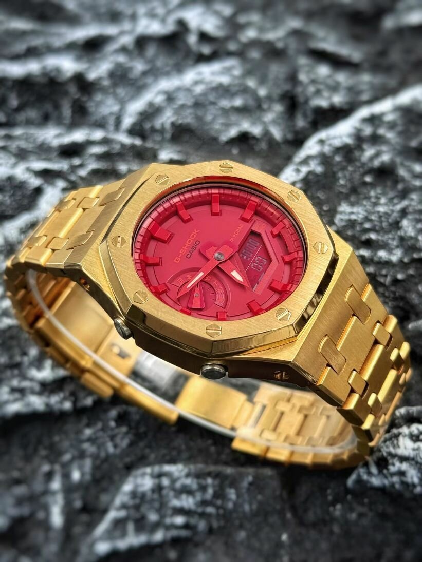 Gen4 Комплект модификации для Casio GM2100, металлический браслет + рамка ободка корпуса для GM2100 из нержавеющей стали-ROMIKY