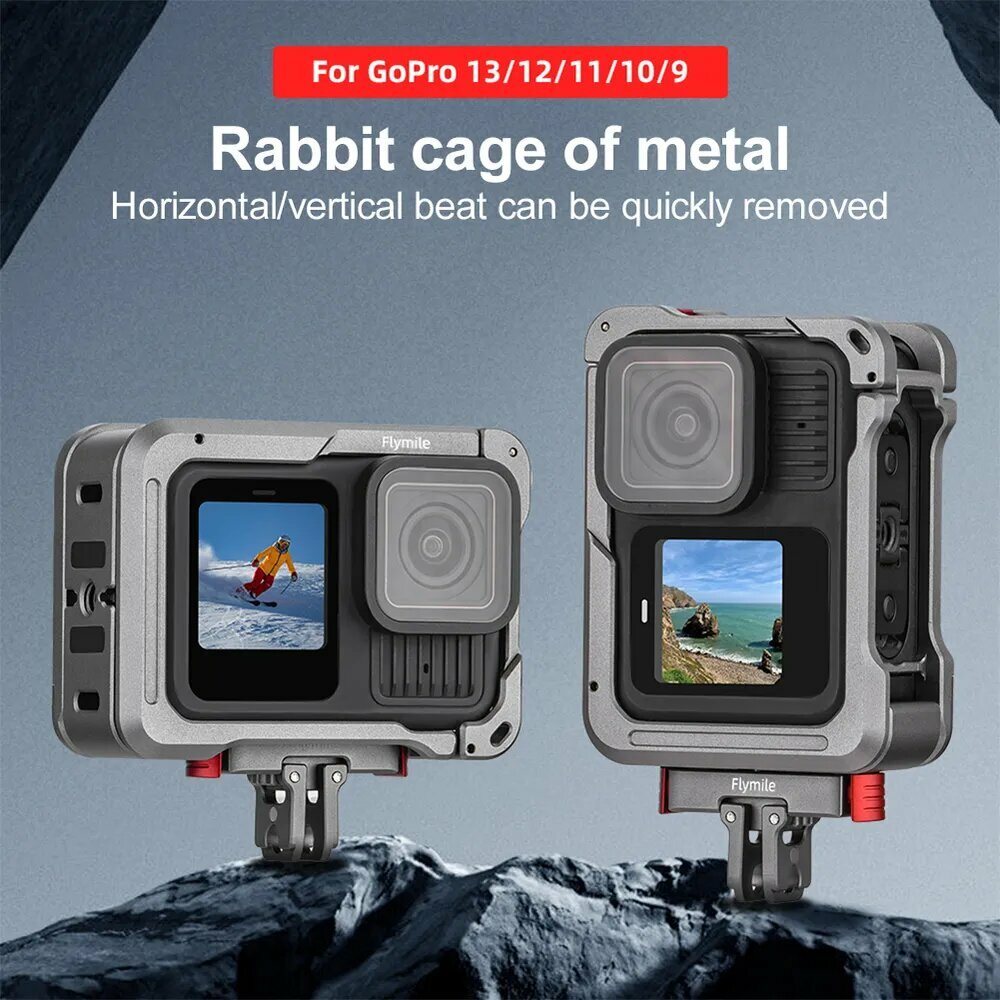 KNOW EASY-ыстросъемная защитная рамка с металлической клеткой/магнитное основание для GoPro Hero 13